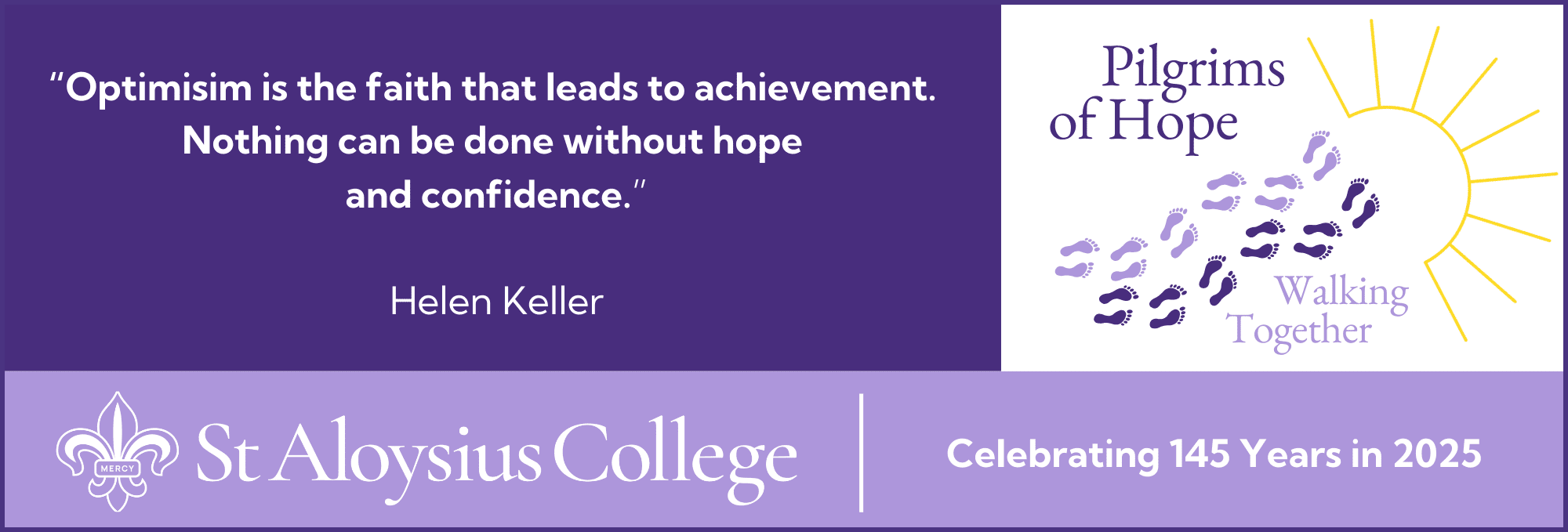 Pilgrims of Hope, Walking Together - St Aloysius College