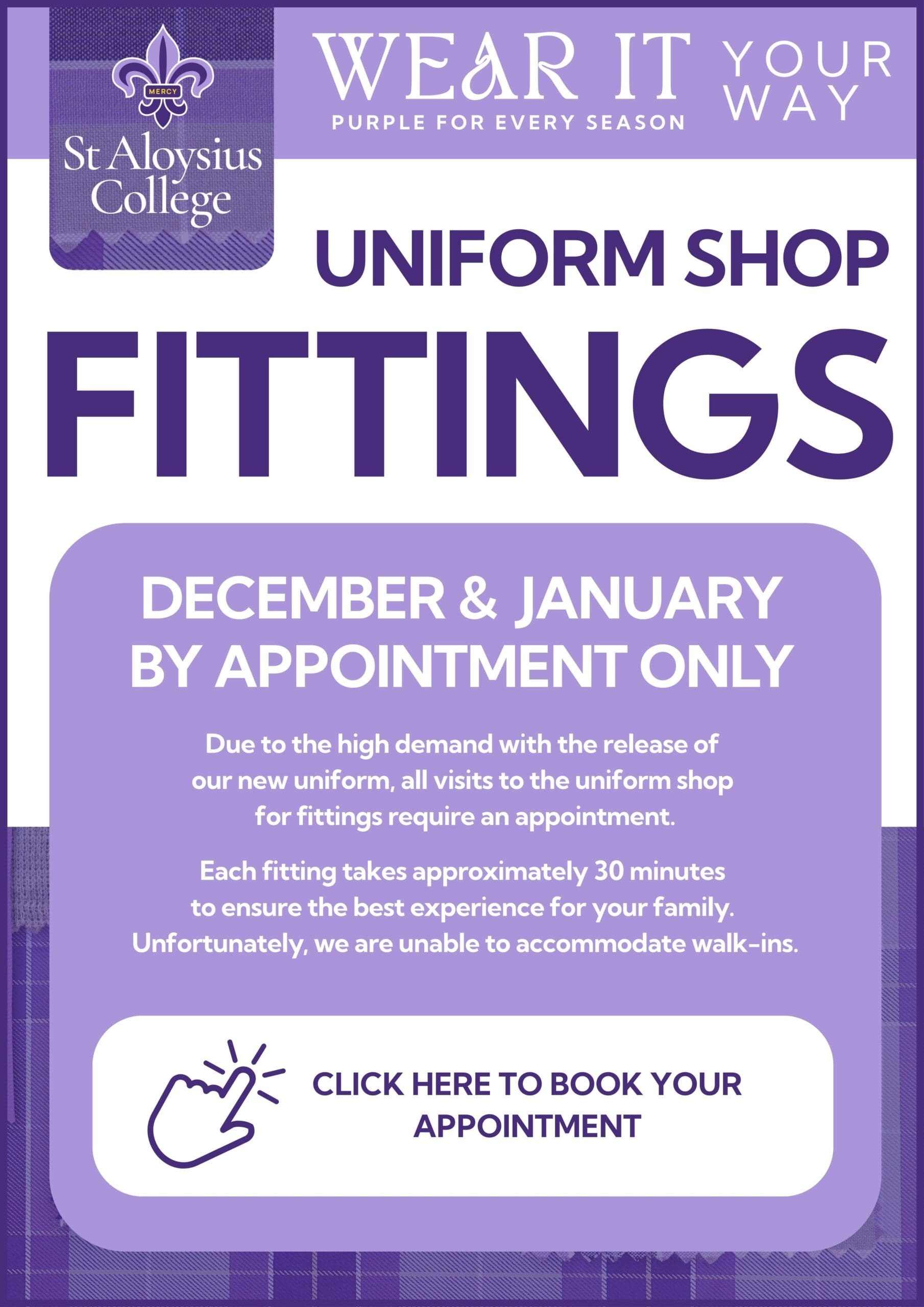 From the SAC Uniform Shop - St Aloysius College